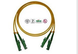 la correction optique de fibre de PVC E2000 de 0.9mm câble des noyaux de double de mode unitaire
