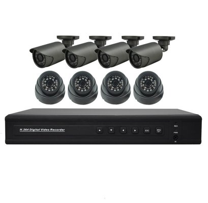 Kits visuels d'appareil-photo du kit System/HD-AHD DVR de caméra de sécurité du système de gestion 8CH 720P AHD