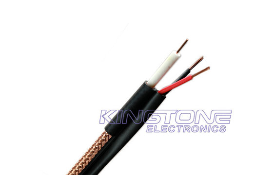RG59/U CCTV Coaxial Cable 95% CCA Braiding + 2C / 18AWG Siamese CMR