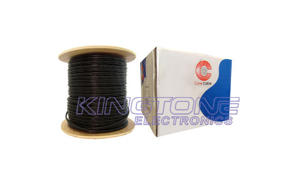 Câble coaxial de liaison 95% de télévision en circuit fermé de RG59 B/U + 2 câble siamois AVANT JÉSUS CHRIST de tressage du × 0,50 mm2 AVANT JÉSUS CHRIST