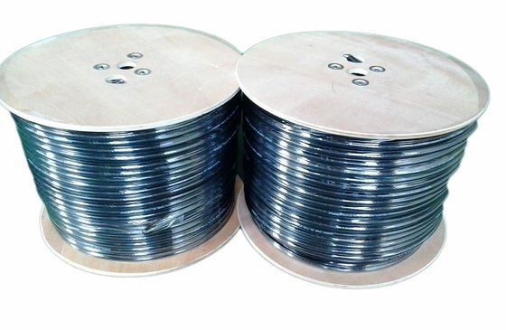 Câble coaxial de liaison du Tri Bouclier RG7 CATV, 75 câble coaxial de liaison de l'ohm RG pour CATV, câble de satellite de diffusion directe de DBS