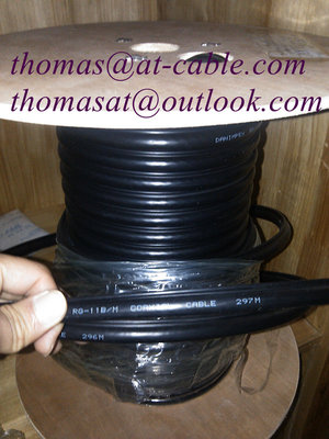 RG11 le câble coaxial de liaison de la milliseconde CATV 14AWG CCS21% avec 1,6 a galvanisé l'acier
