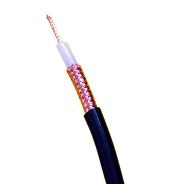 Câble coaxial de liaison tressé de RG58A/U, câble de 50 ohms avec la basse perte de signal pour la télévision en circuit fermé, station d'émission