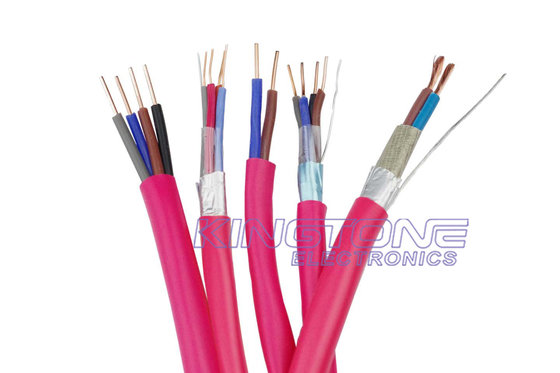 FRLS Shielded 0.75mm2 Fire Resistant Cable , Solid Copper Silicone Insulation
