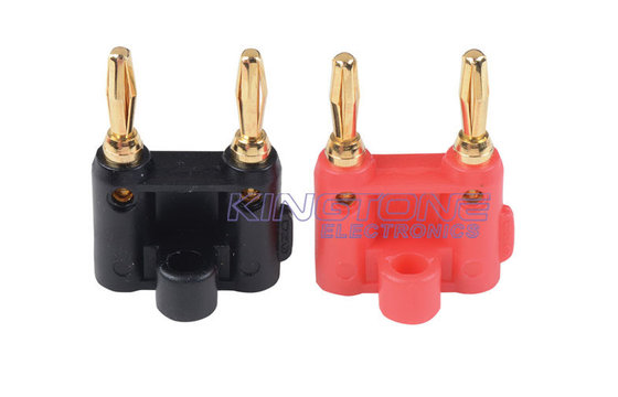 Type doubles câble coaxial de liaison ou fils de soudure de connecteurs de prises de banane de prise