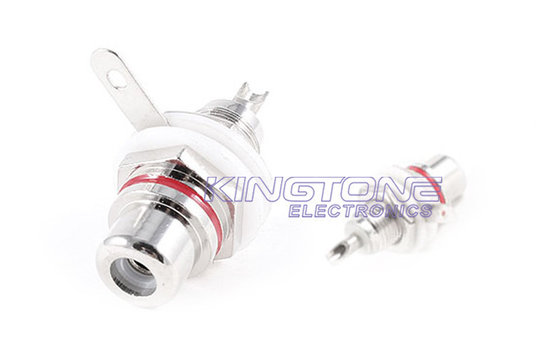 Cables connecteur coaxiaux femelles de RCA avec des prises de cuir embouti de Jack de bâti de panneau pour le coaxial 75