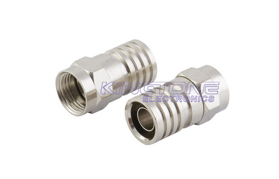 F dactylographient à la cloison étanche masculine les cables connecteur coaxiaux 75 ohms pour RG58 RG 59 RG6