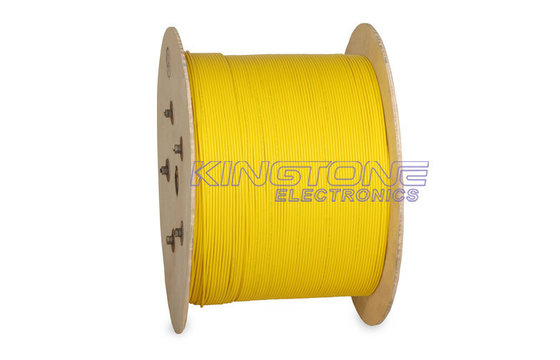 Câble optique d'intérieur bleu G.652D, câble optique de réseau de fibre de PVC de 12 noyaux de fibre multimode