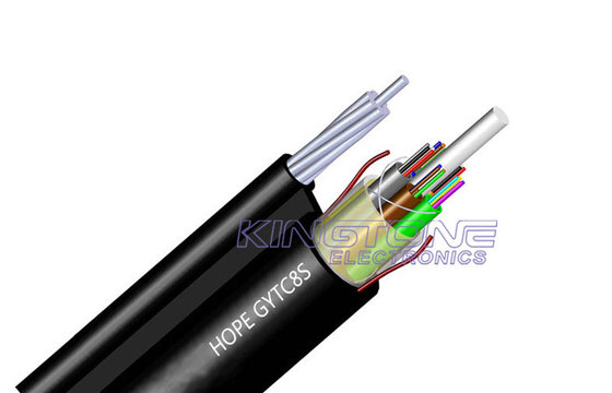 Le câble optique Fig.8 de fibre de GYTC8S a échoué la veste lâche de PE de bande d'acier en forme de tuyau