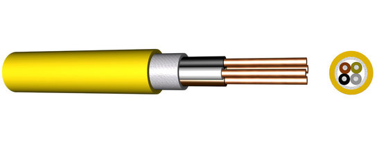 Yellow Low Smoke Zero Halogen Wire Flame Retardant FR Cable Custom