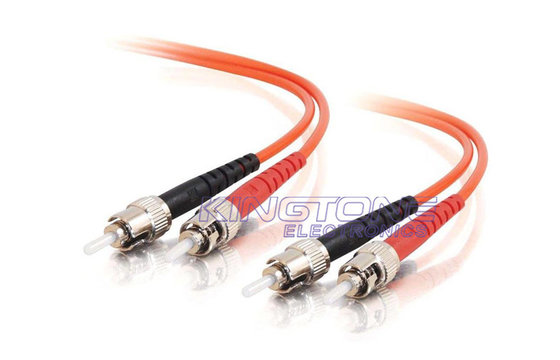 3.0mm PVC Fiber Optic Patch Cord ST to ST 62.5 / 125 Multimode