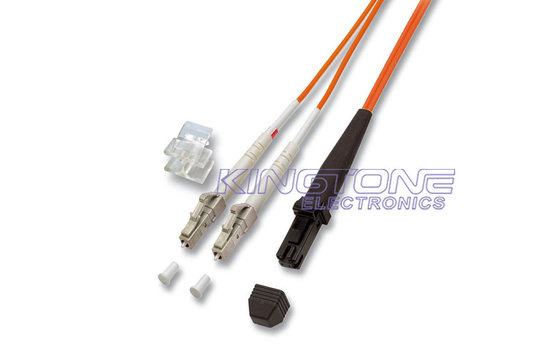 LC orange au câble de fibre optique 62.5/125 de correction de MTRJ avec la basse perte par insertion