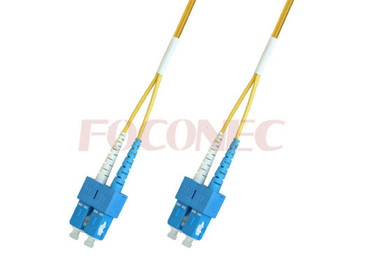 Le Sc duplexent la corde de correction optique de fibre, câble de correction de fibre unimodale de G652D/G657A