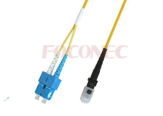 Sc à la corde de correction optique de fibre de MTRJ, câble à fibre optique unimodal de correction de G652D