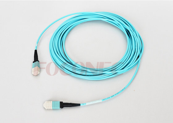 Millimètre de 10Gig de fibre de corde de correction optique MPO au pullover de fibre d'interconnexion de MPO OM3