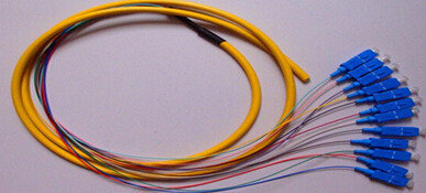 Câble optique de fibre de Sc d'UPC à plusieurs modes de fonctionnement, crédibilité élevée de câble de tresse de 12 noyaux