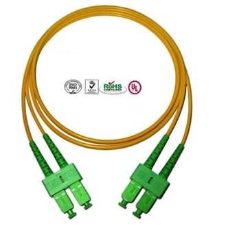 Cordes de correction à fibres optiques de Sc de mode unitaire RPA, câble optique duplex de fibre