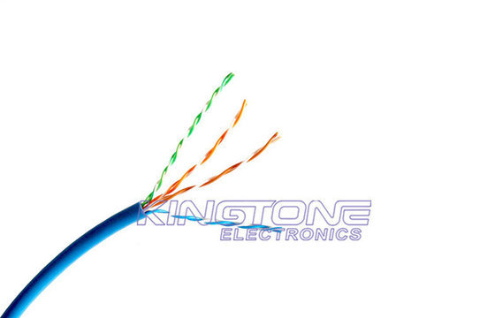 24AWG découvrent le câble de cuivre de caméra de sécurité UTP CAT5E avec le PVC évalué par cm d'UL
