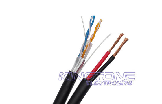 Les câbles 4 de caméra de sécurité de la catégorie 5 appareille la veste de PVC nue de l'en cuivre 24AWG