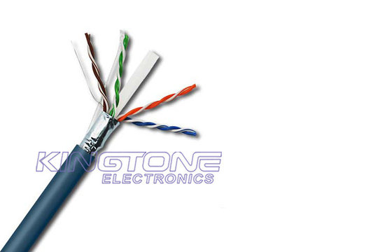 Le câble 4 de réseau de SFTP CAT6 appareille la veste de PVC nue solide d'en cuivre de 23 A.W.G.