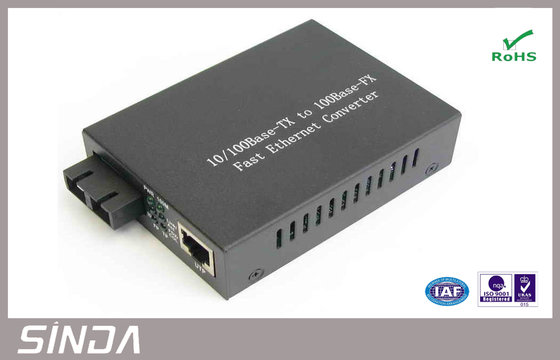 Mode unitaire optique de convertisseur de médias de fibre du réseau RJ45 ou Ethernet rapide à plusieurs modes de fonctionnement