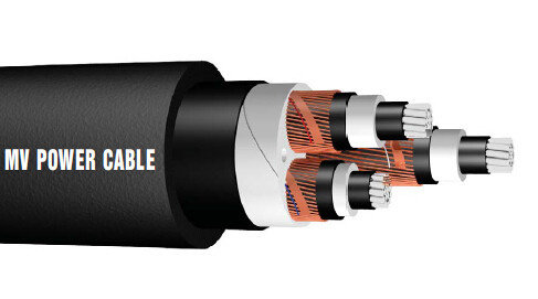Câble à haute tension de gaine de PVC isolé par XLPE de câble de fil électrique d'Alminum