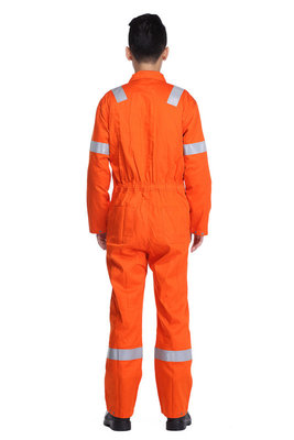 FR Clothing Cotton Flame Retardant Coveralls , Heat Insulation Fire Resistant Suits