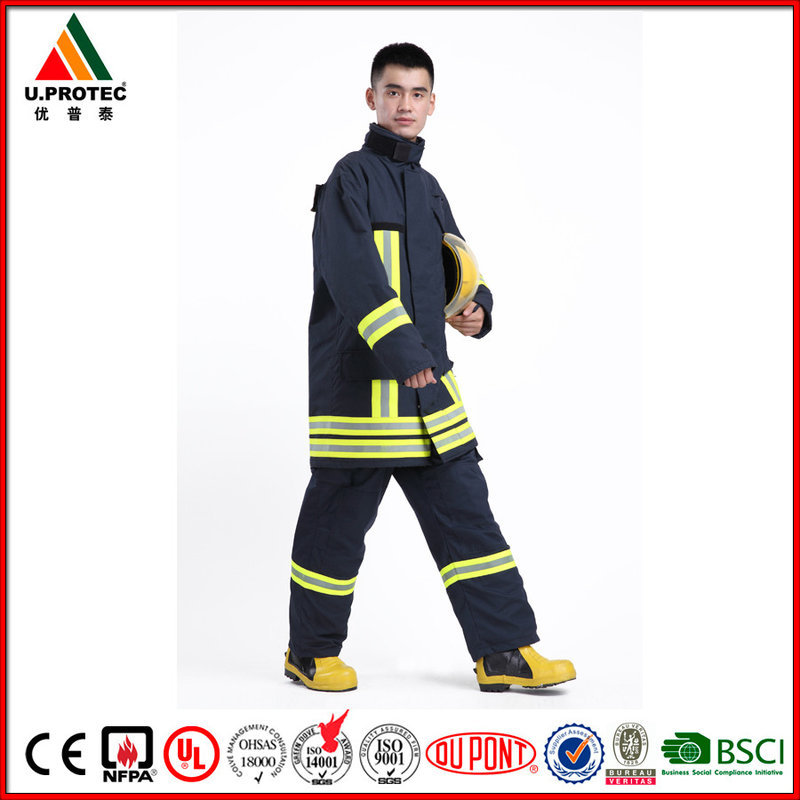 Anti Fire Protective Clothing Fireman Turnout Gear Antistatic and Waterproof