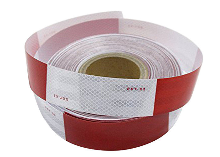Security High Intensity Reflective Tape / Hi VIS Red And White Dot Reflective Tape