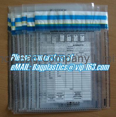 Cash Bags, security bag, deposit bag, coin bags, bank supplies, self seal bag, adhensive
