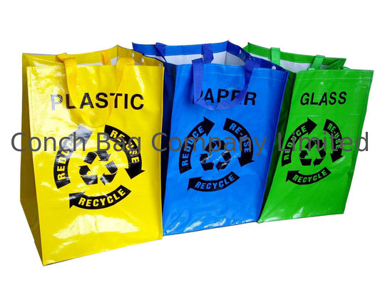 Colorful 140gsm Garbage PP Woven Bag with Laminated Printing
