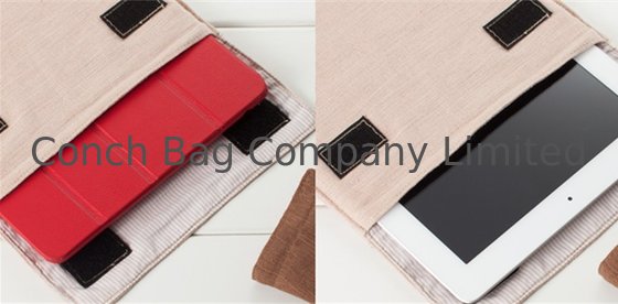 Polyester Cloth Tablet PC Pouch for 10.1 inch Tablet PC , Brown