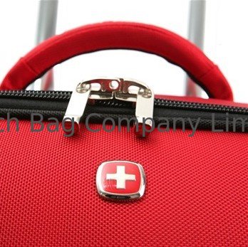 Red 24 inch Shopping Trolley Bag for Travelling , 1200D Polyester