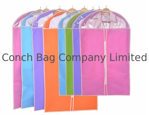 140gsm Non Woven Fabric Suit Cover , Colorful PVC Garment Bags