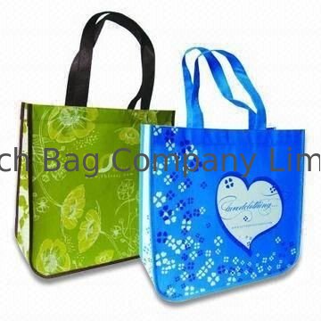 Colorful Tote Non Woven Shopping Bags , Glossy Laminated Non Woven Bag