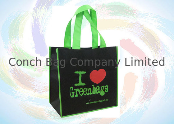 Folding Recycled PP Non Woven Shopping Bags Black or Customized