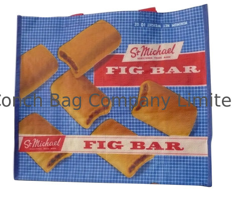 Reusable Blue 100g Cookie PP Woven Shopping Bags With Customized Photos / Logo