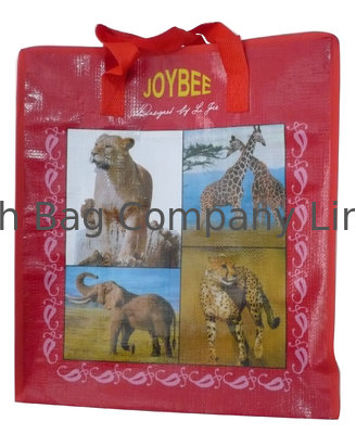 140g Swing Shining PP Zipper Shopping Bag With Nylon Tape Handle, PVC Binding