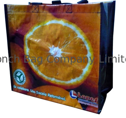 Durable 120g PP Woven Shopping Bags, Eco-friendly Reusable Carrier Bag With Berry Photos