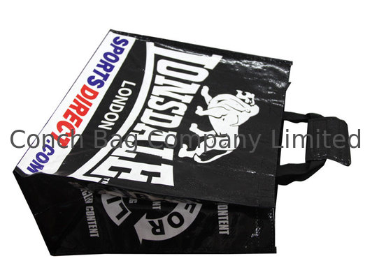 JONSADLE Black Polypropylene Woven Shopping Bags, Custom Printed PP Carry Bag
