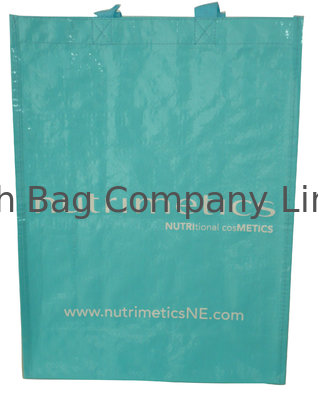140g Blue Shining PP Shopping Bag, Recyclable Carrier Bags With Nylon Handle