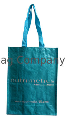 140g Blue Shining PP Shopping Bag, Recyclable Carrier Bags With Nylon Handle