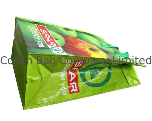 Black PP Woven Shopping Bags with Plastic Zipper