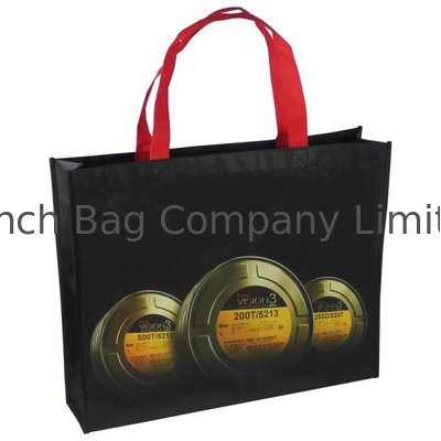 Recyclable Laminated Non Woven Bag ,Blue Shopping Bag With Photogravure Printing