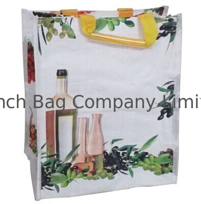 Colorful Recycled Non Woven Bag / Canvas Shopping Bag With silk screen Printing