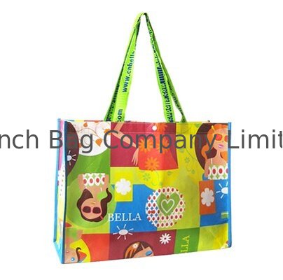 Eco friendly laminated non woven polypropylene bags for cloth packaging , red color