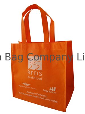 Orange Promotional Non Woven Shopping Bags Personalized For Retail