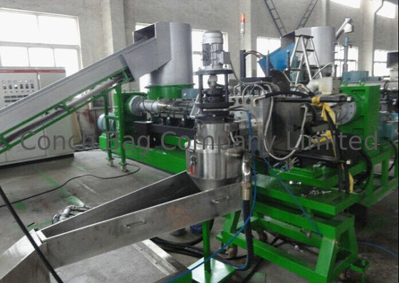 Two Stage Plastic Recycling Granulator For Film / Bags / Non - woven Fabric