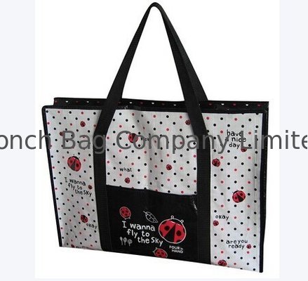 Personalized Laminated Packaging Wine PP Woven Shopping Bag For promotional Gift