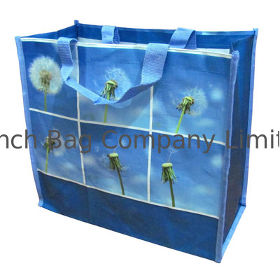 Customized Printed pp woven laminated reusable shopping bags for business